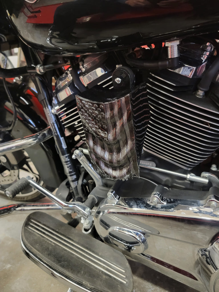 Draped American flag horn cover – Brock Black Customs