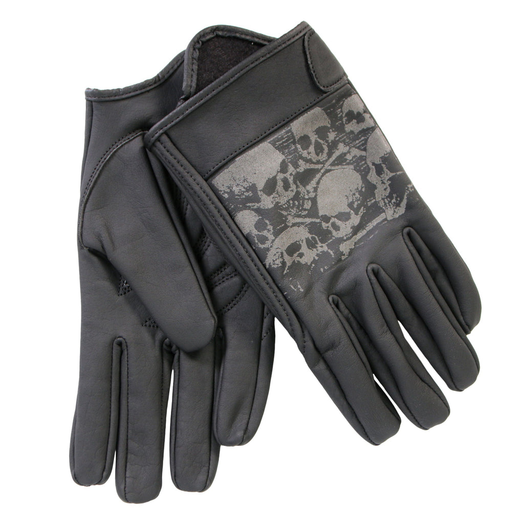 Hot Leathers Ancient Skull Leather Gloves – Brock Black Designs