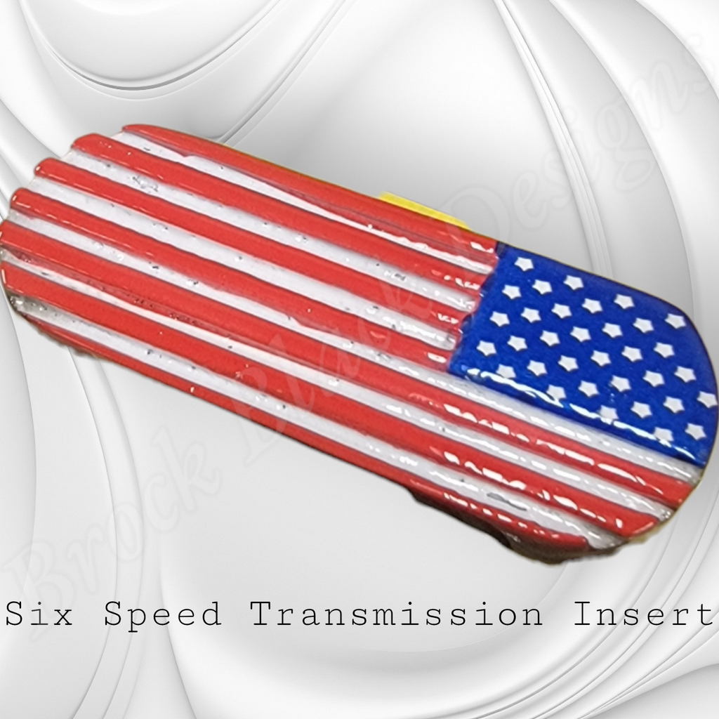 Transmission insert 3D American flag – Brock Black Customs