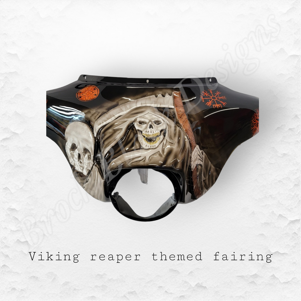 Grim Reaper Viking themed fairing – Brock Black Customs