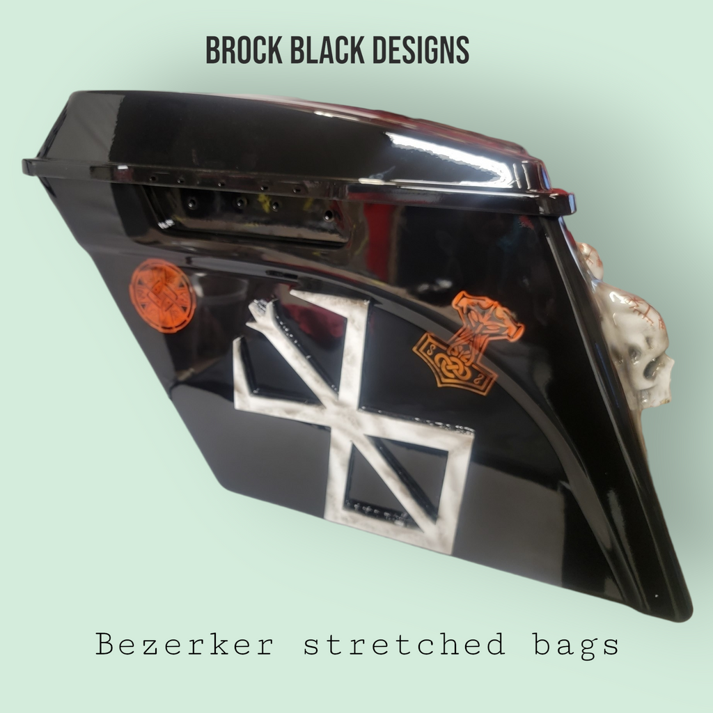 Bezerker themed stretched bags – Brock Black Customs