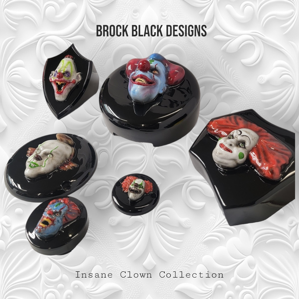 Pennywise themed derby cover – Brock Black Customs