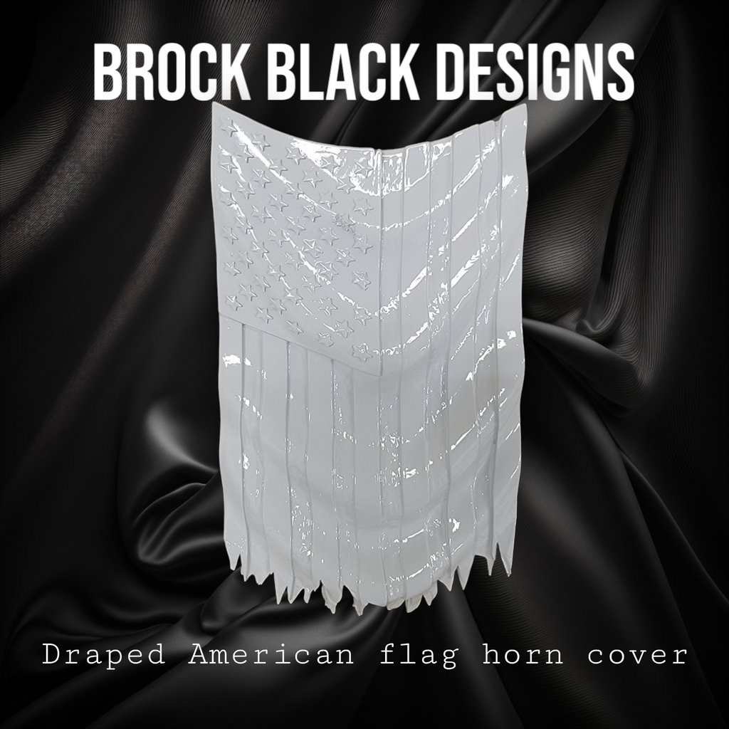 Draped American flag horn cover – Brock Black Customs
