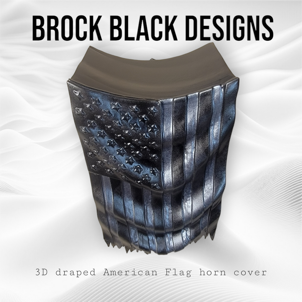 Draped American flag horn cover – Brock Black Customs