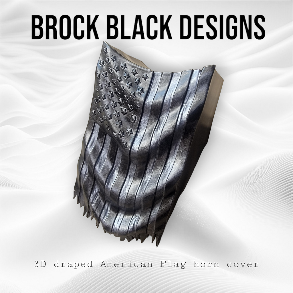 Draped American flag horn cover – Brock Black Customs