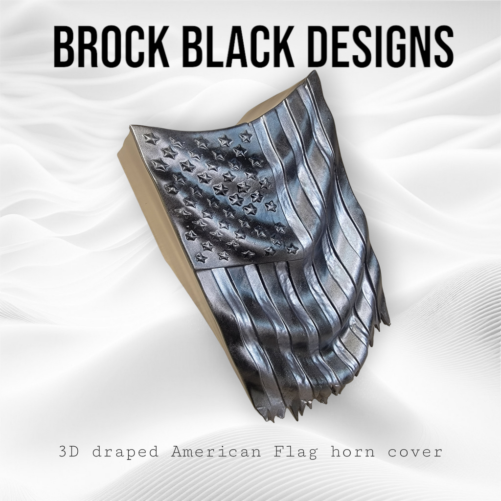 Draped American flag horn cover – Brock Black Customs