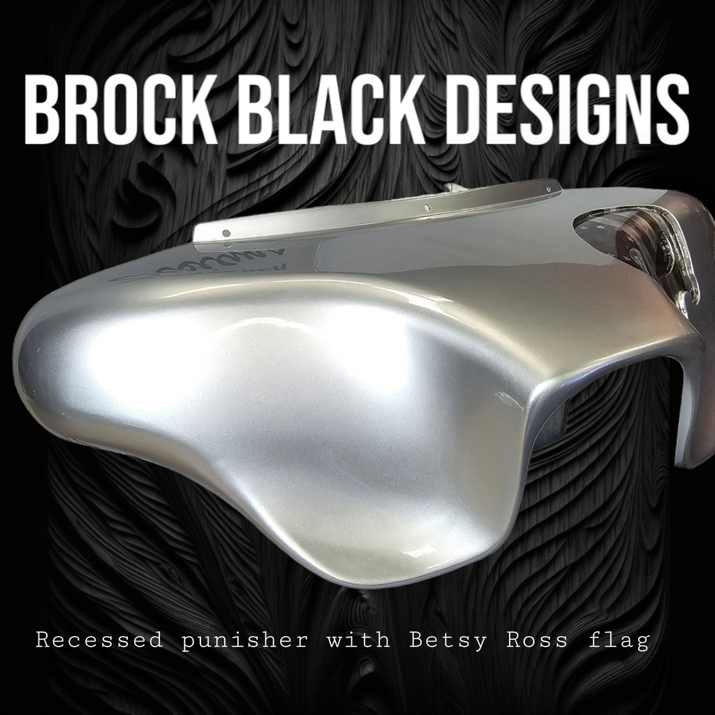 Harley davidson reccesed Punisher Betsy Ross flag fairing batwing ...