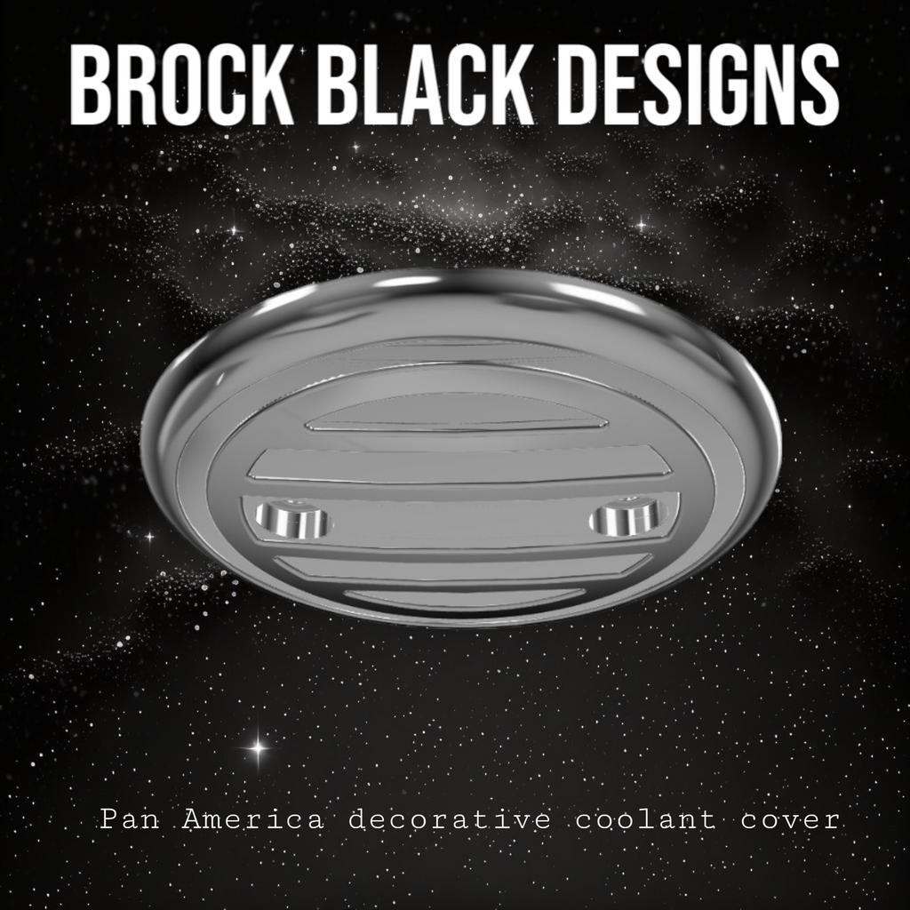 Pan America 1250 decorative coolant cover – Brock Black Designs
