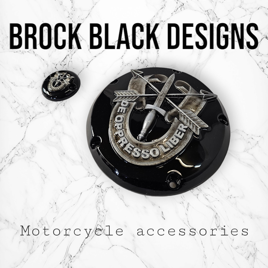 De Oppressor Liber derby cover and points cover – Brock Black Customs