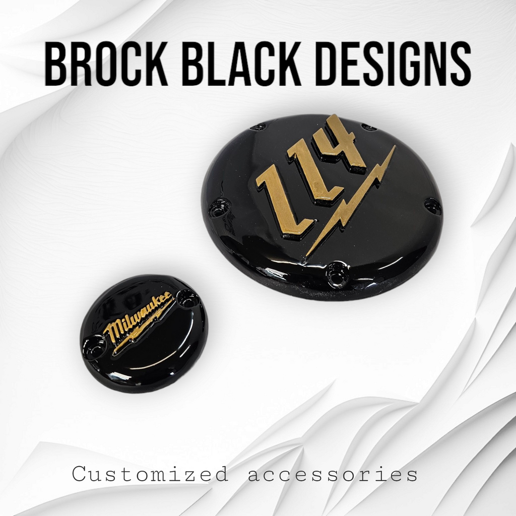 3D 114 Derby cover and Milwaukee points cover – Brock Black Customs