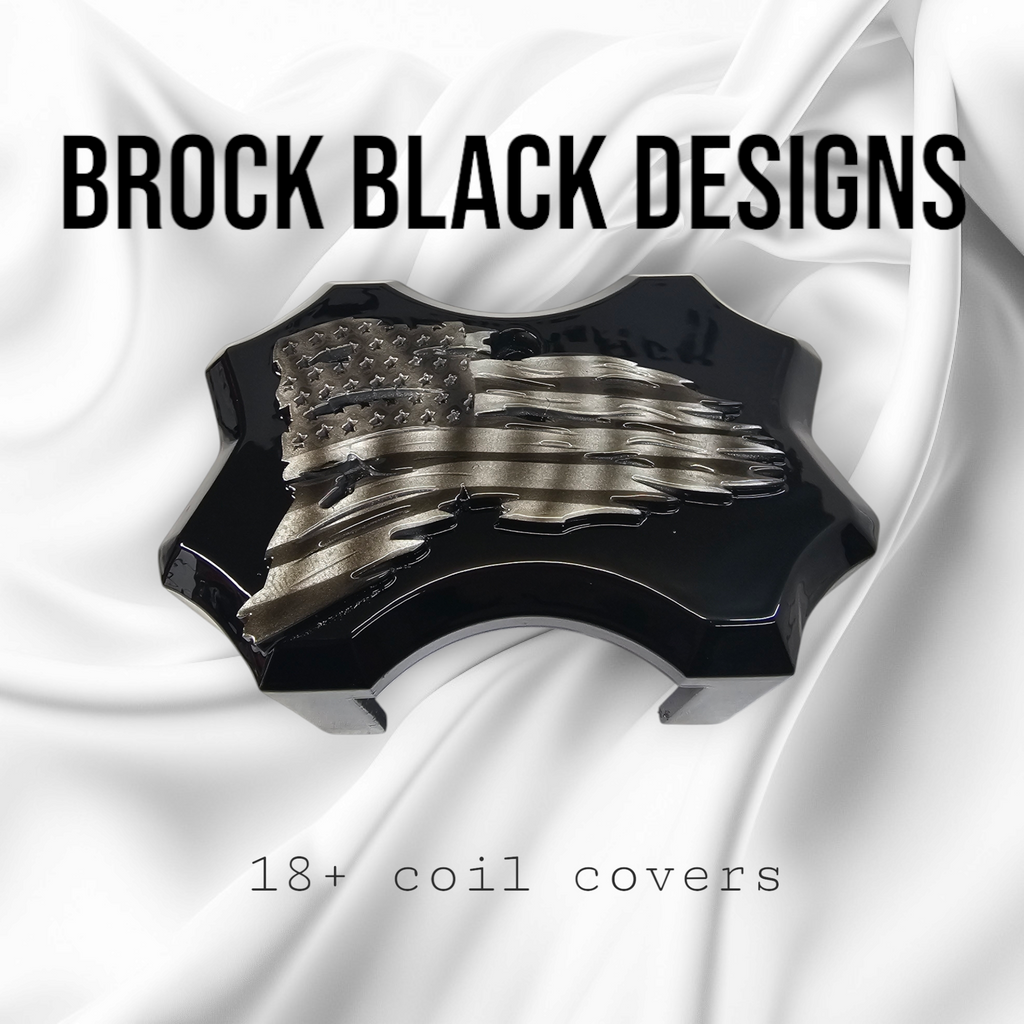 18+ Tattered flag themed Coil Cover – Brock Black Customs