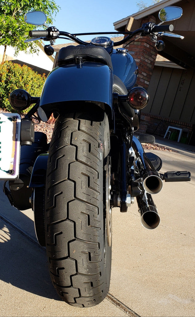 Harley Softail Rampage Mufflers polished '18+ – Brock Black Customs