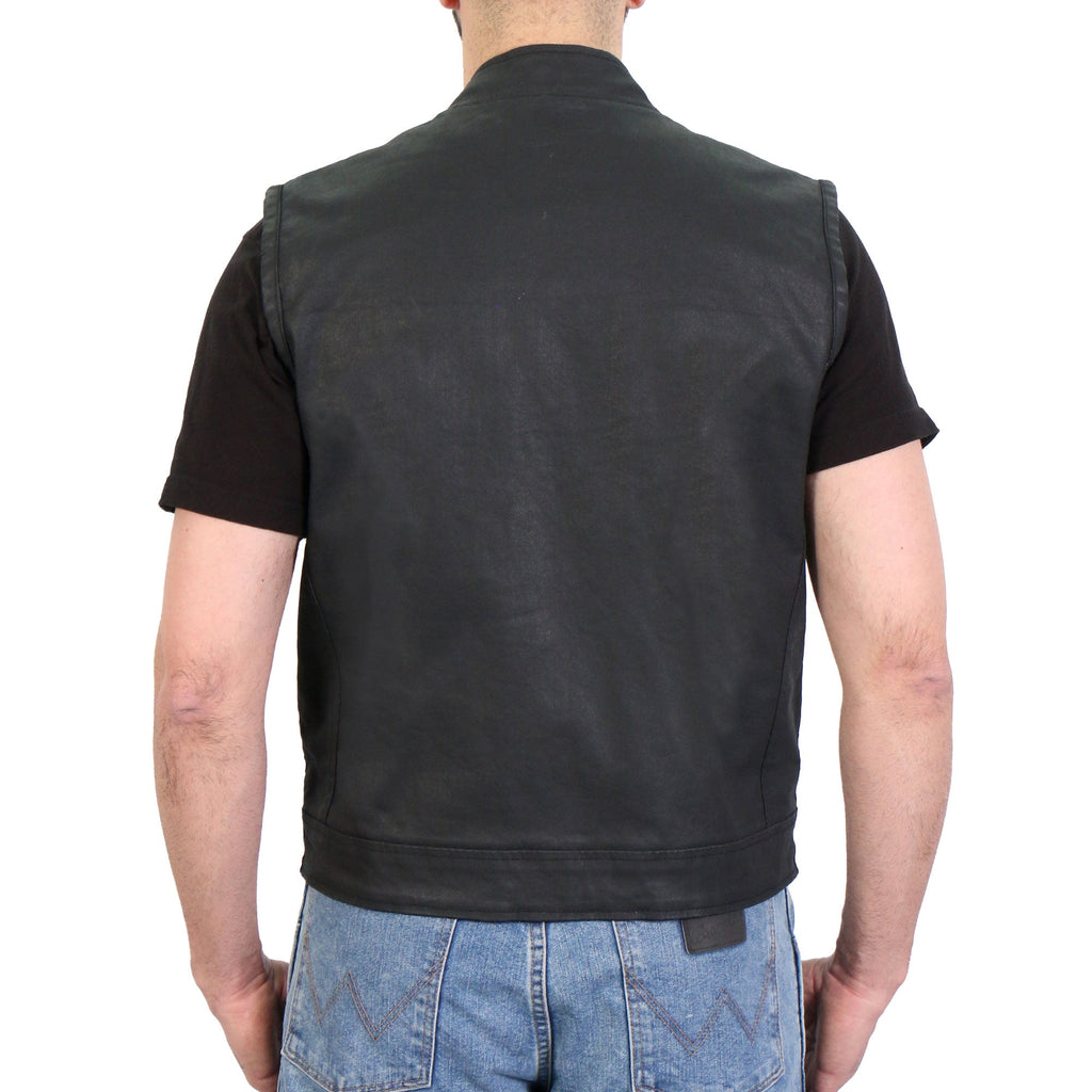 Hot Leathers Waxed Cotton Club Style Vest – Brock Black Designs