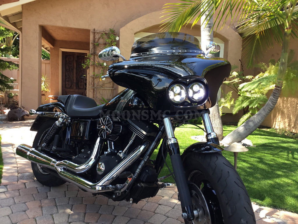 Fat Bob FXDF MOONSMC® Moonmaker Headlights – Brock Black Customs
