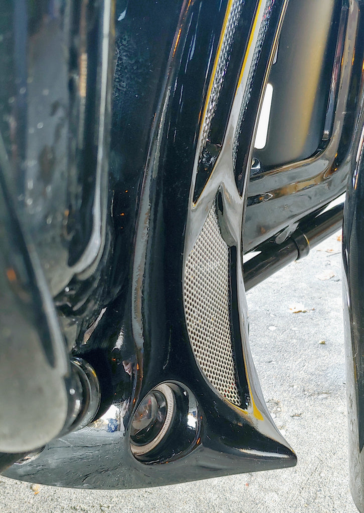 Harley chin spoiler RAKED – Brock Black Customs