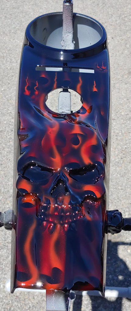 Harley Davidson softail console 3D flaming skull theme – Brock Black ...