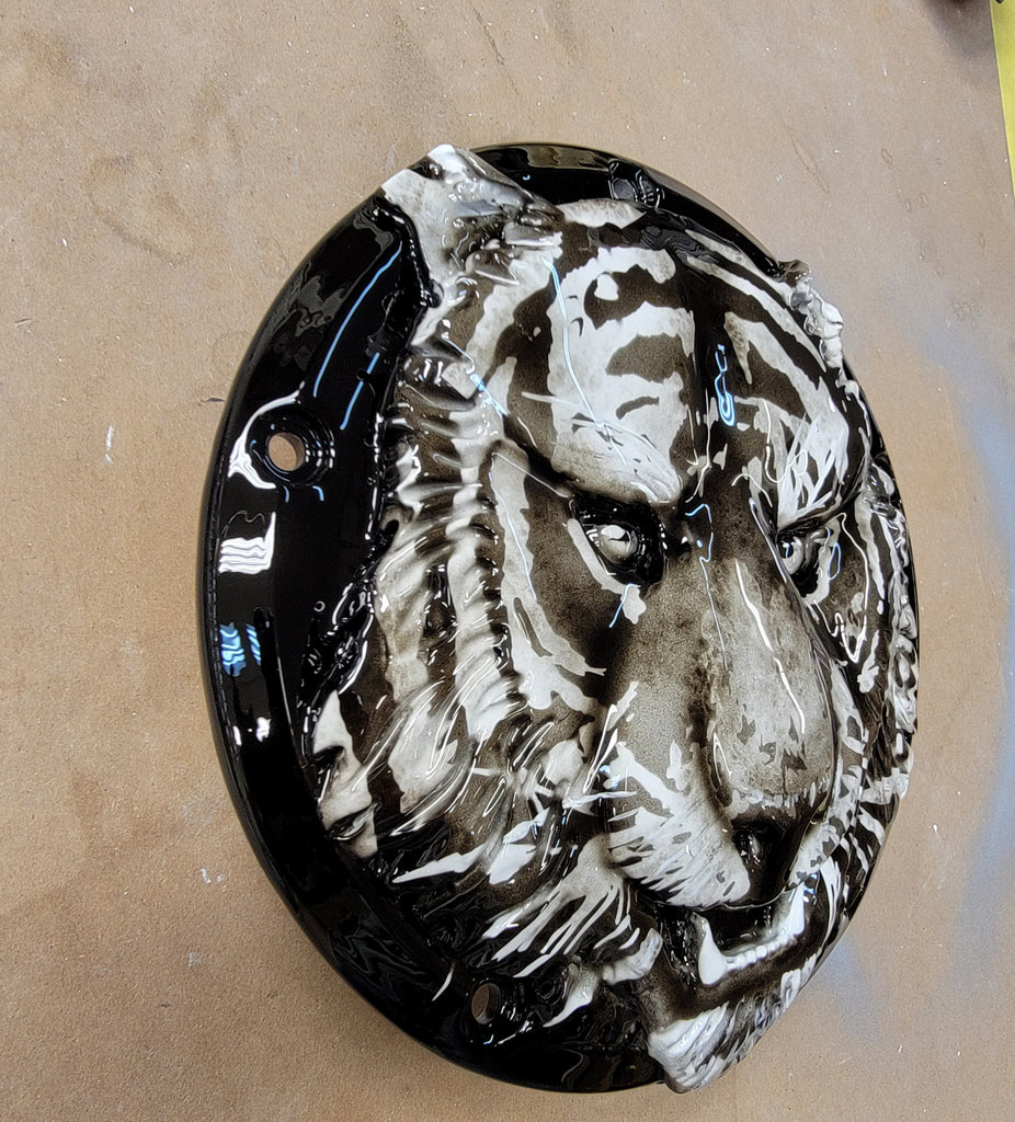 Tiger derby cover – Brock Black Customs