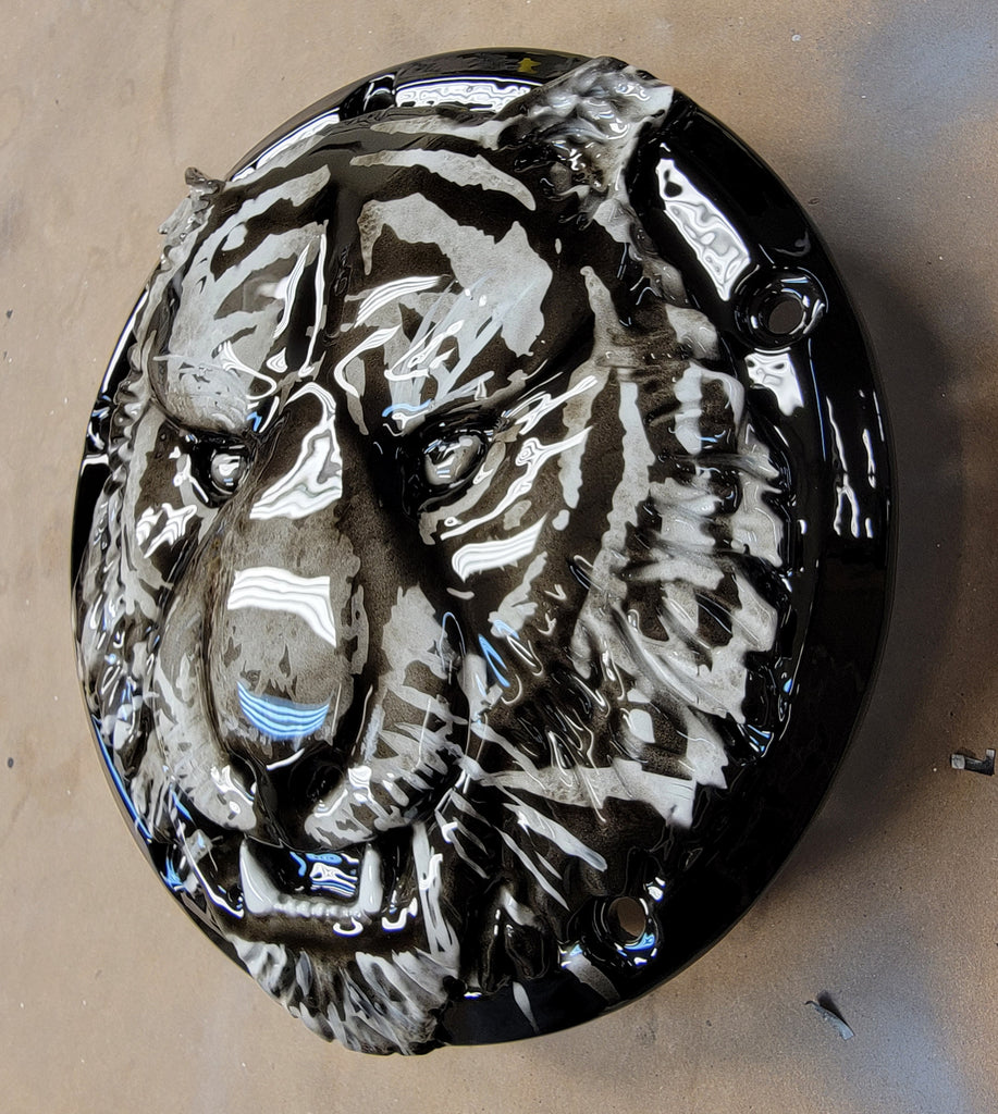 Tiger derby cover – Brock Black Customs