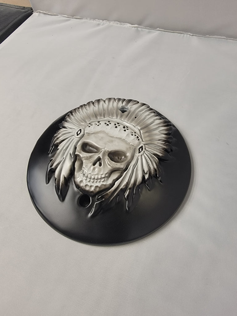 Skull warbonnet Victory/INDIAN primary Cover denim finish – Brock Black ...
