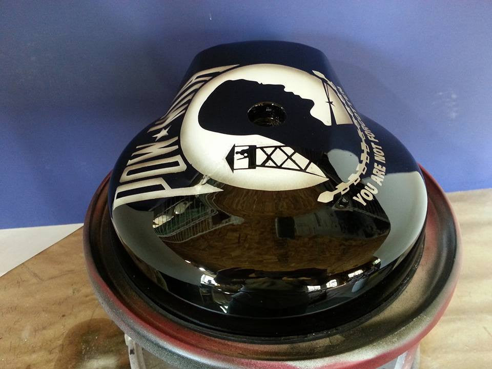 Harley Davidson POW MIA Tribute air cleaner – Brock Black Customs