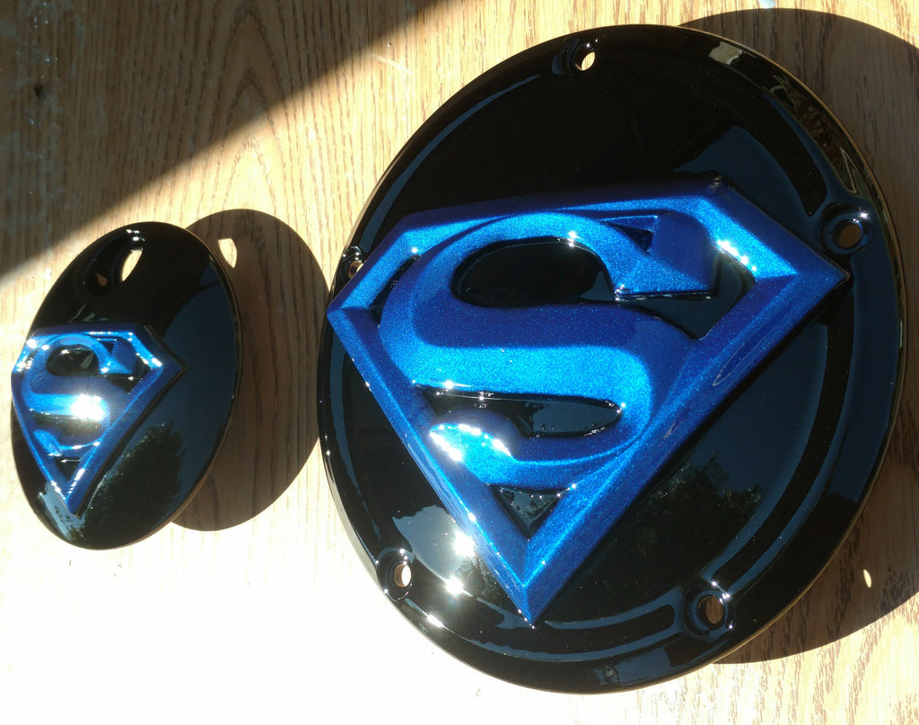 Superman derby cover – Brock Black Customs