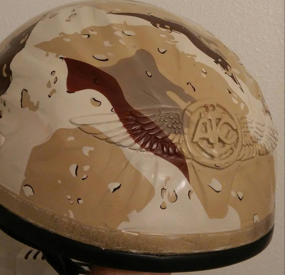 Harley Helmet Navy Wingman and HM2 Logo on Desert Camo – Brock Black ...