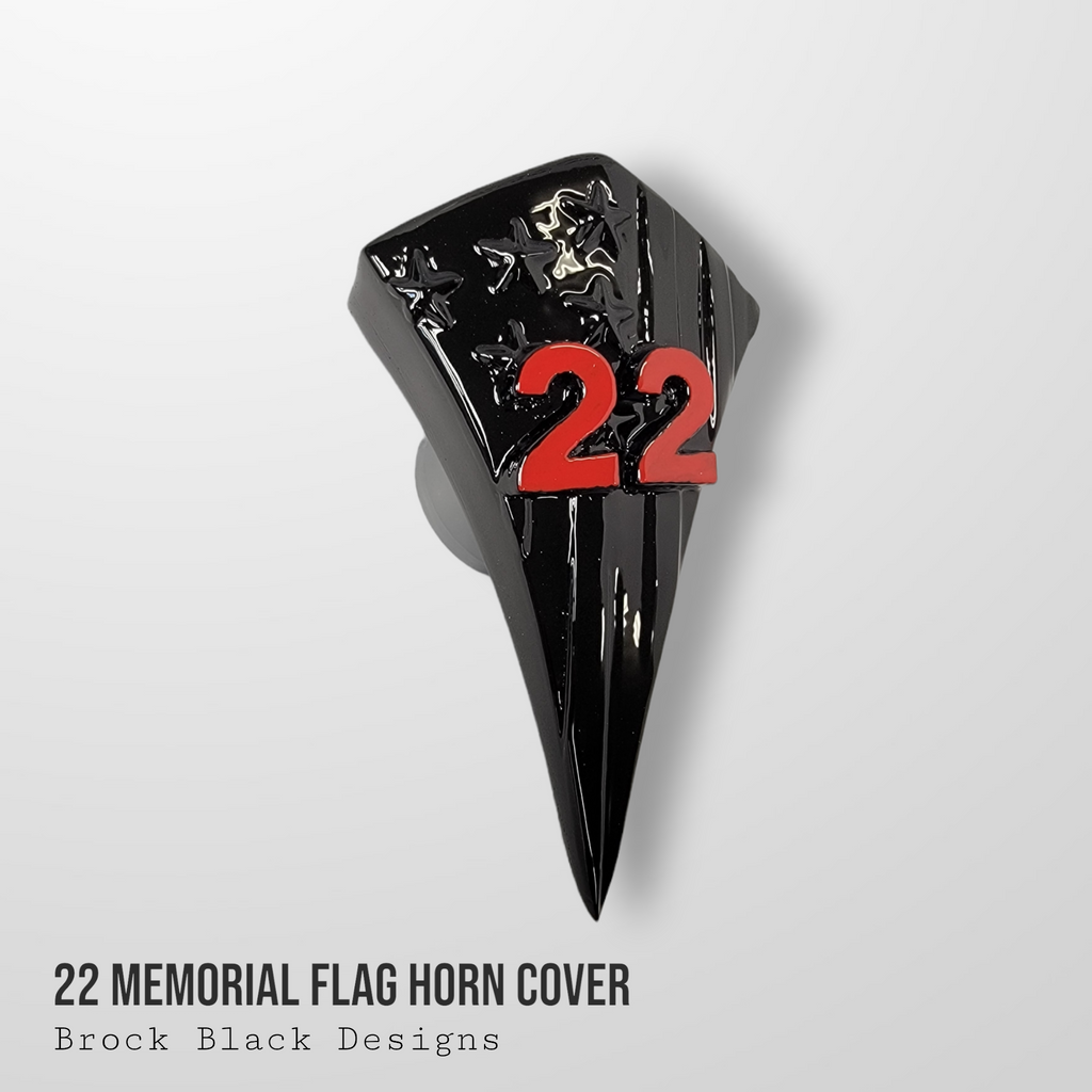 22 Memorial American flag Horn Cover – Brock Black Customs