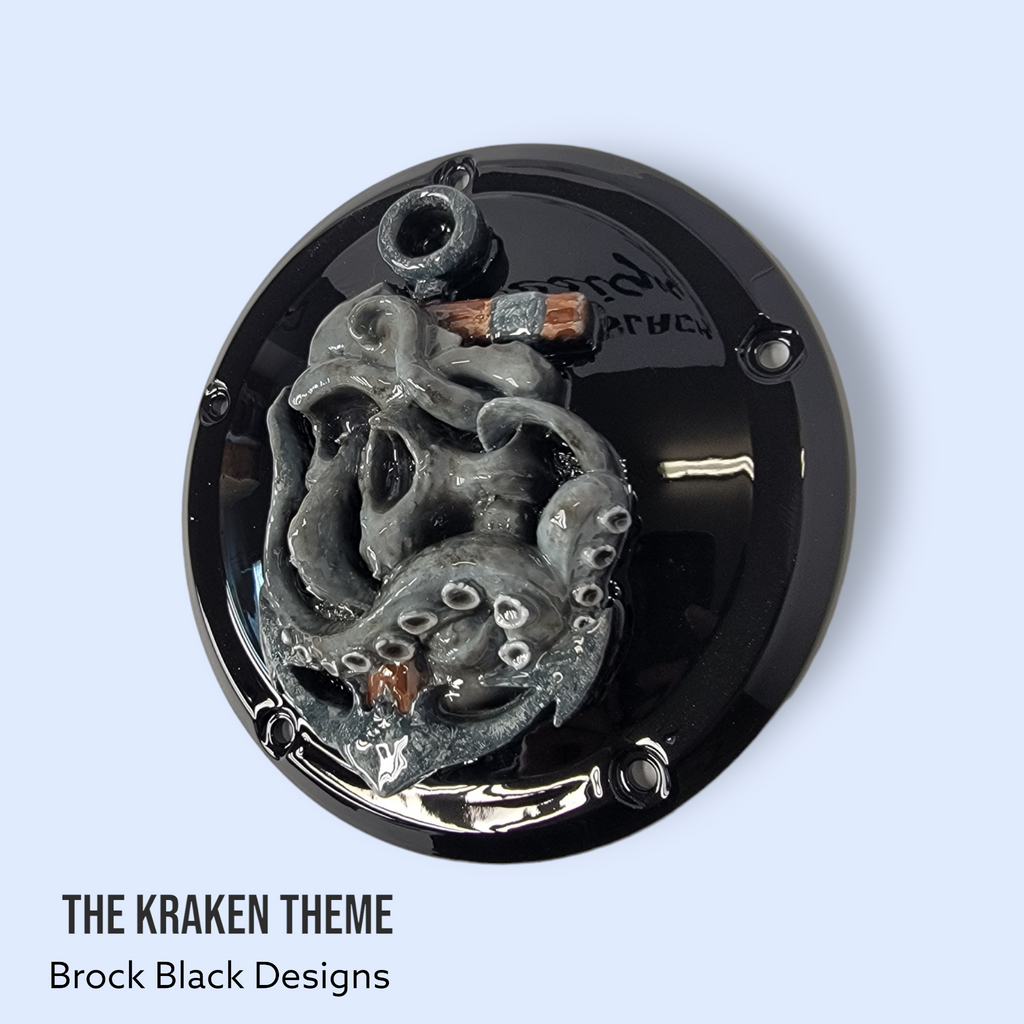 3D Kraken themed derby and points cover – Brock Black Customs