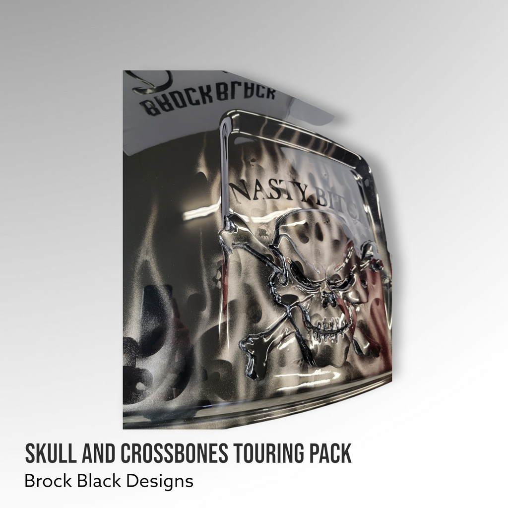 Skull and crossbones touring pack – Brock Black Customs